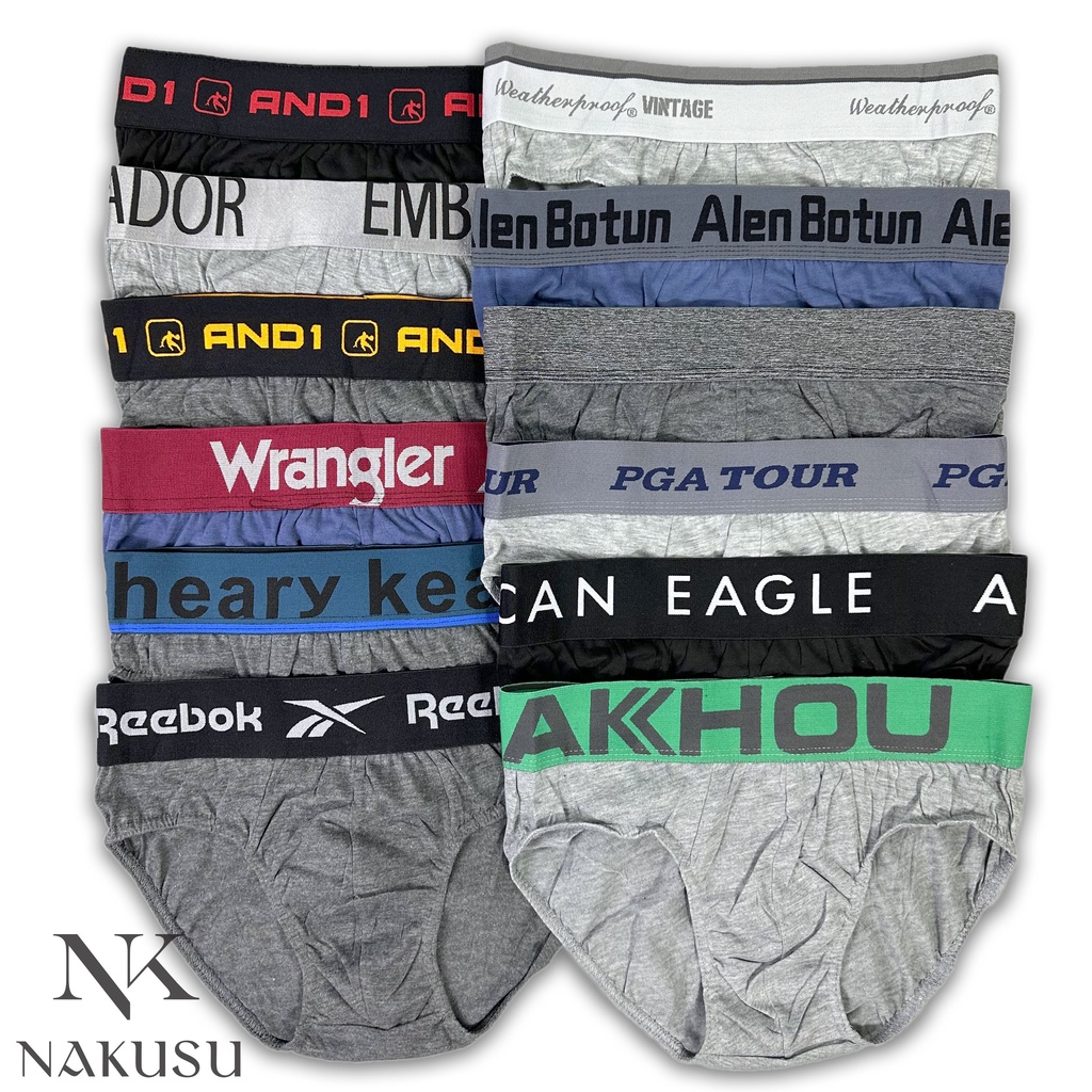 NKS 12Pieces Assorted Brand Briefs For Men Malapad Garter Okim ...
