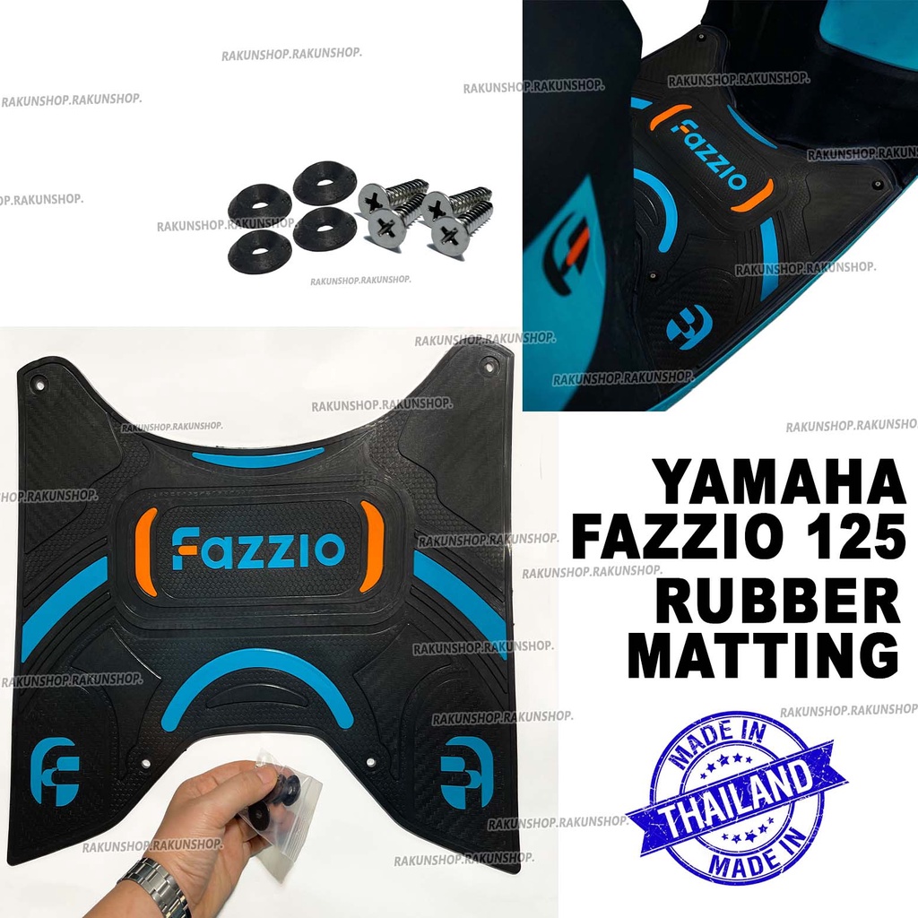 YAMAHA Fazzio Rubber matting Black Blue fazzio Made in THAILAND with ...