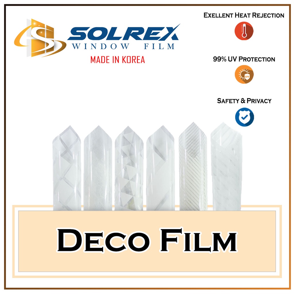 Solrex Window Film (Tint) - Deco-Film (Decoration Film) | Shopee ...