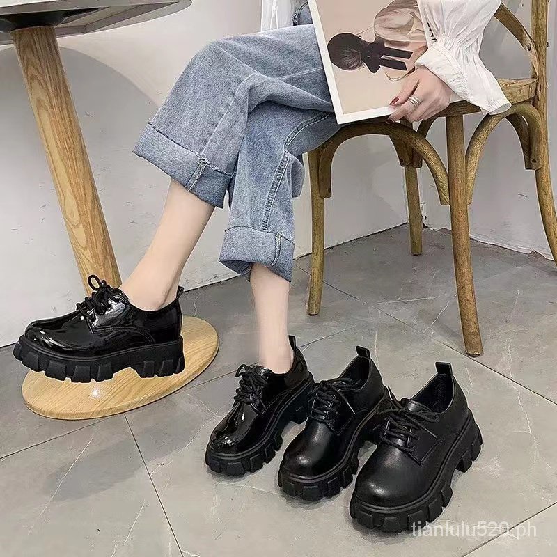 Size 35-43 soft platform Shoes for Women Korean school Black Oxford ...