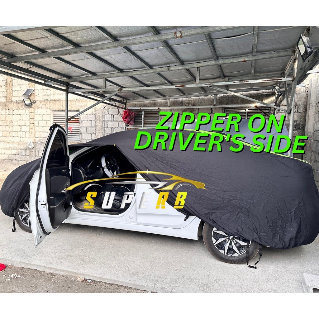 Superb DRIVER'S SIDE Zipper CAR COVER for Sedan/Hatchback/SUVs/PickUp ...