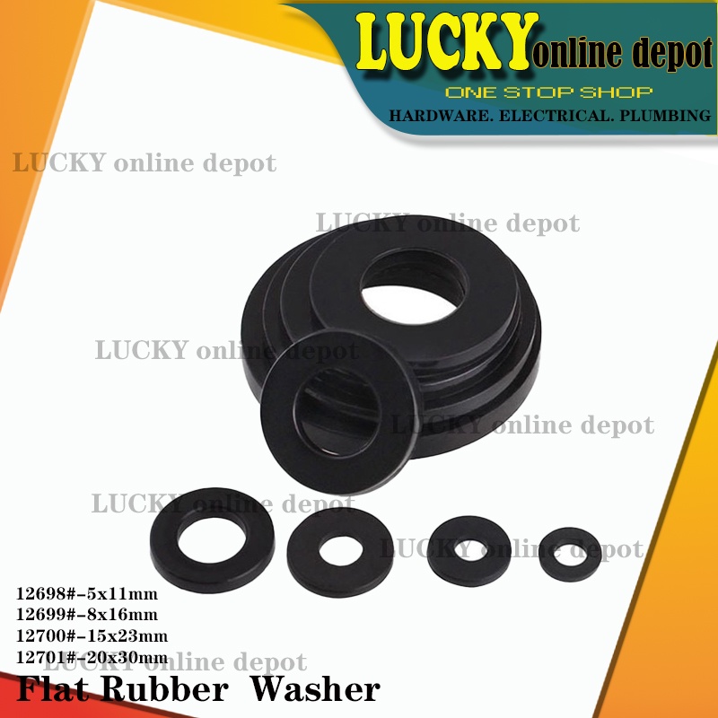 MULTI-PURPOSE BLACK FLAT RUBBER WASHER | Shopee Philippines