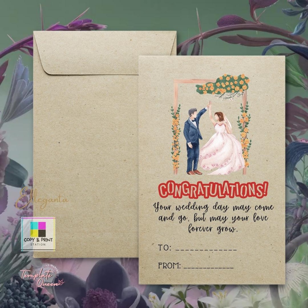 Customized Money Envelope for Wedding 30 PCS | Shopee Philippines