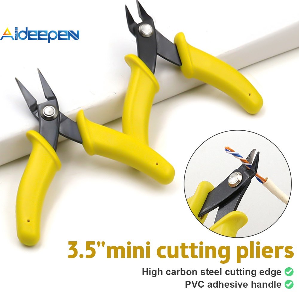 Aideepen 3.5" Mini Electrical Diagonal Pliers High Hardness Wire Cable ...
