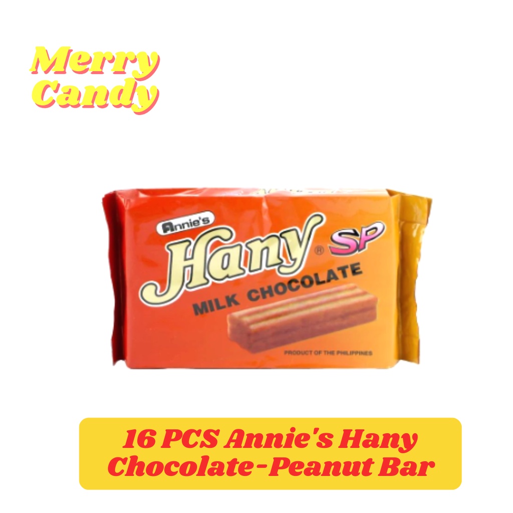 16 PCS Annie's Hany Chocolate Peanut Bar (Batang 90s favorite) | Shopee ...