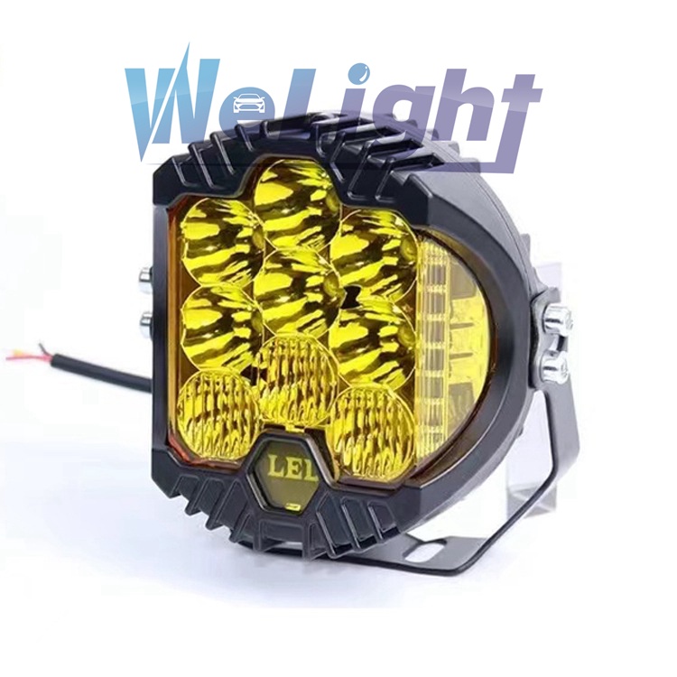 （1pcs）5inch Car LED Work Light 90W Spot Flood Combo Fog Lamp yellow ...