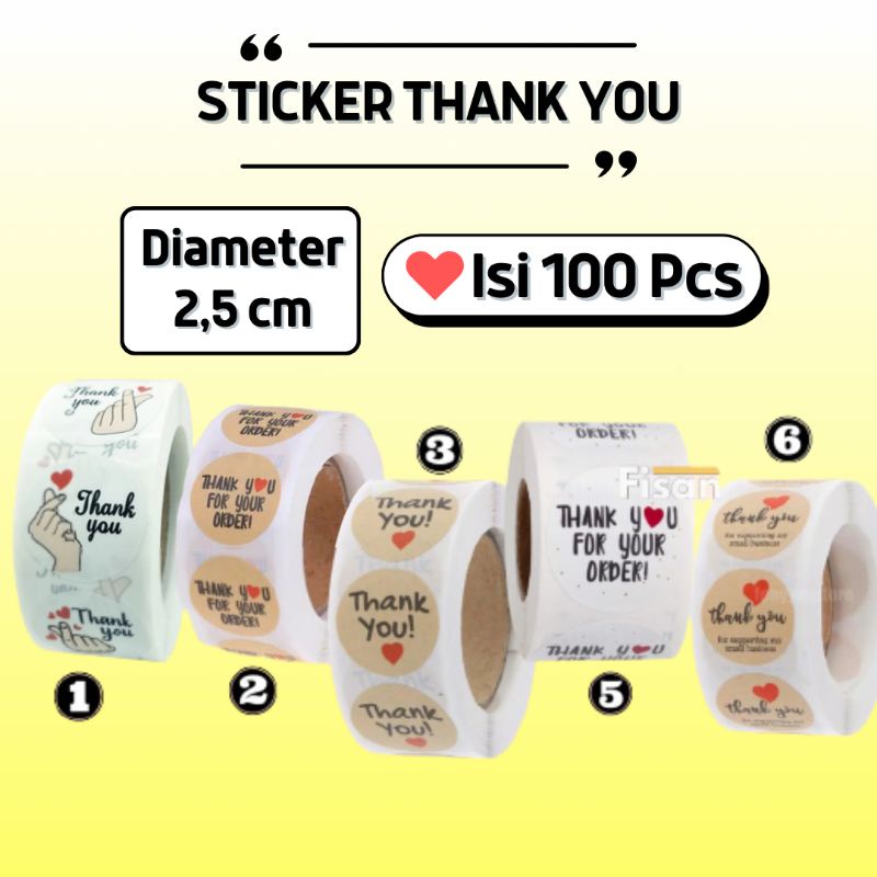 100pcs Sticker Seal Label Thank You For Your Order/Thx Label Sticker ...