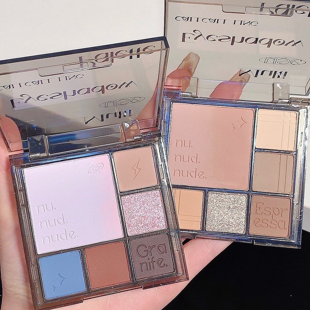 Gradient Comprehensive Eyeshadow Palette Gradient Blush Eyeshadow 6 ...