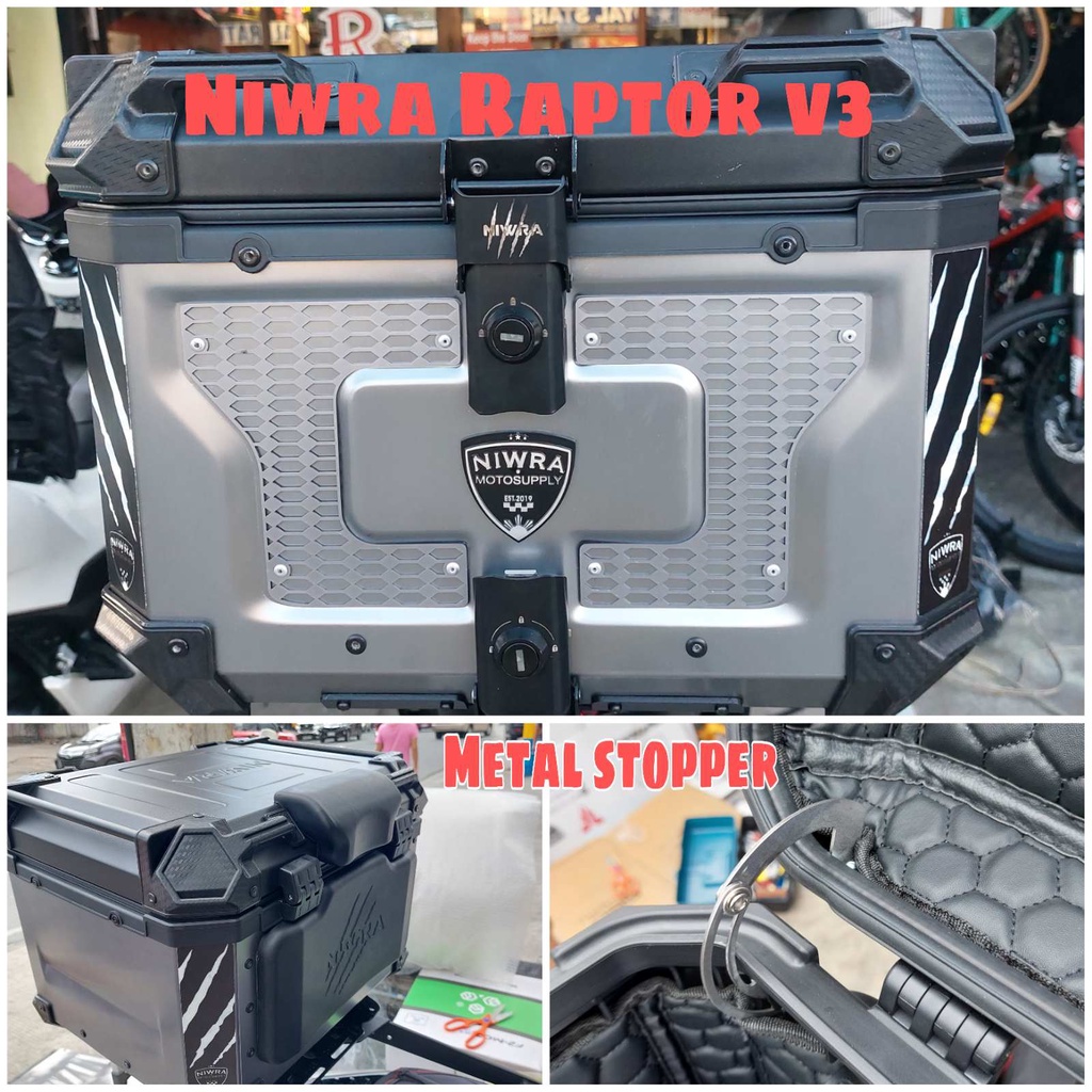 50L 65L 45L NIWRA ALLOY BOX RAPTOR V3 WITH METAL STOPPER ( New Edition ...