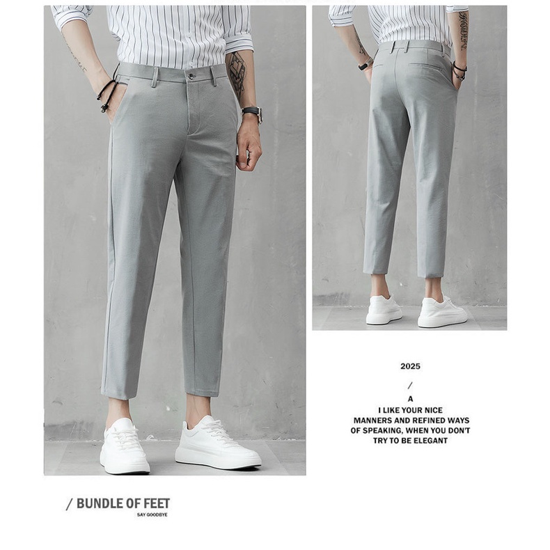 Ankle Light Gray Formal Pant Slack for mens 201 | Shopee Philippines