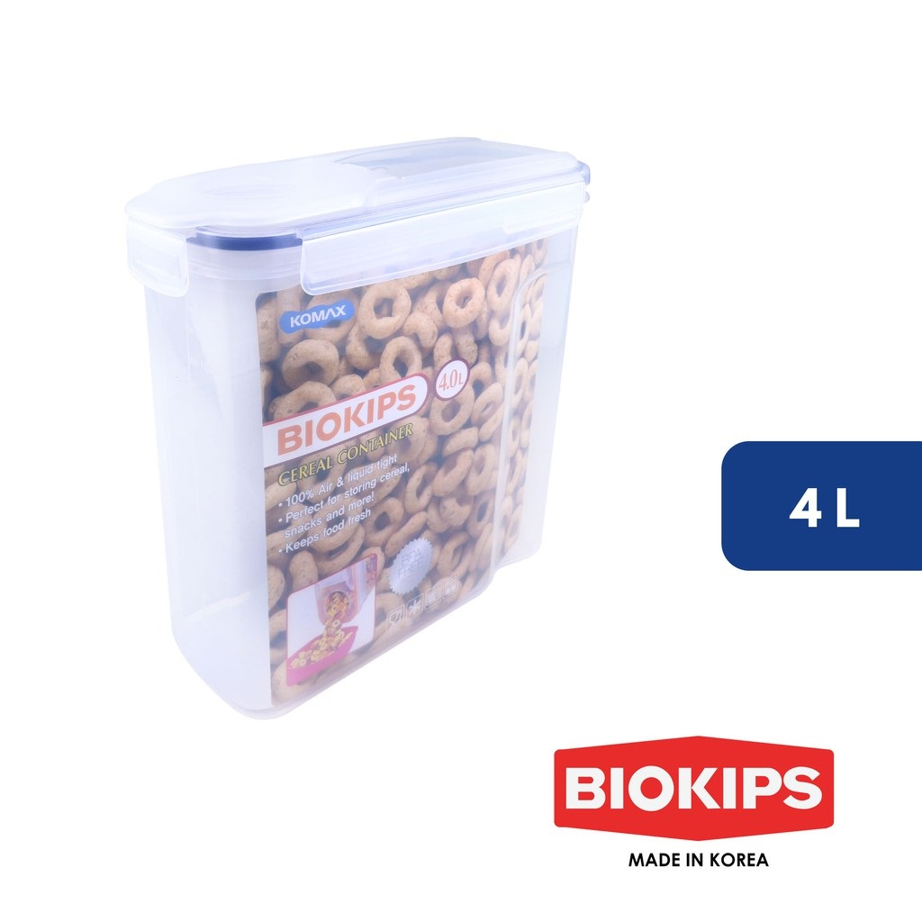 Biokips Cereal Dispenser 4L | BPA Free | 100% Airtight and Leakproof ...