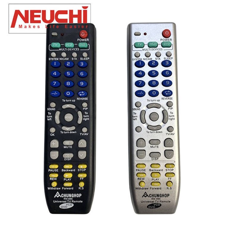 NEUCHI TV VCD DVD 3IN1 Universal Remote Control RM-88E Universal TV ...