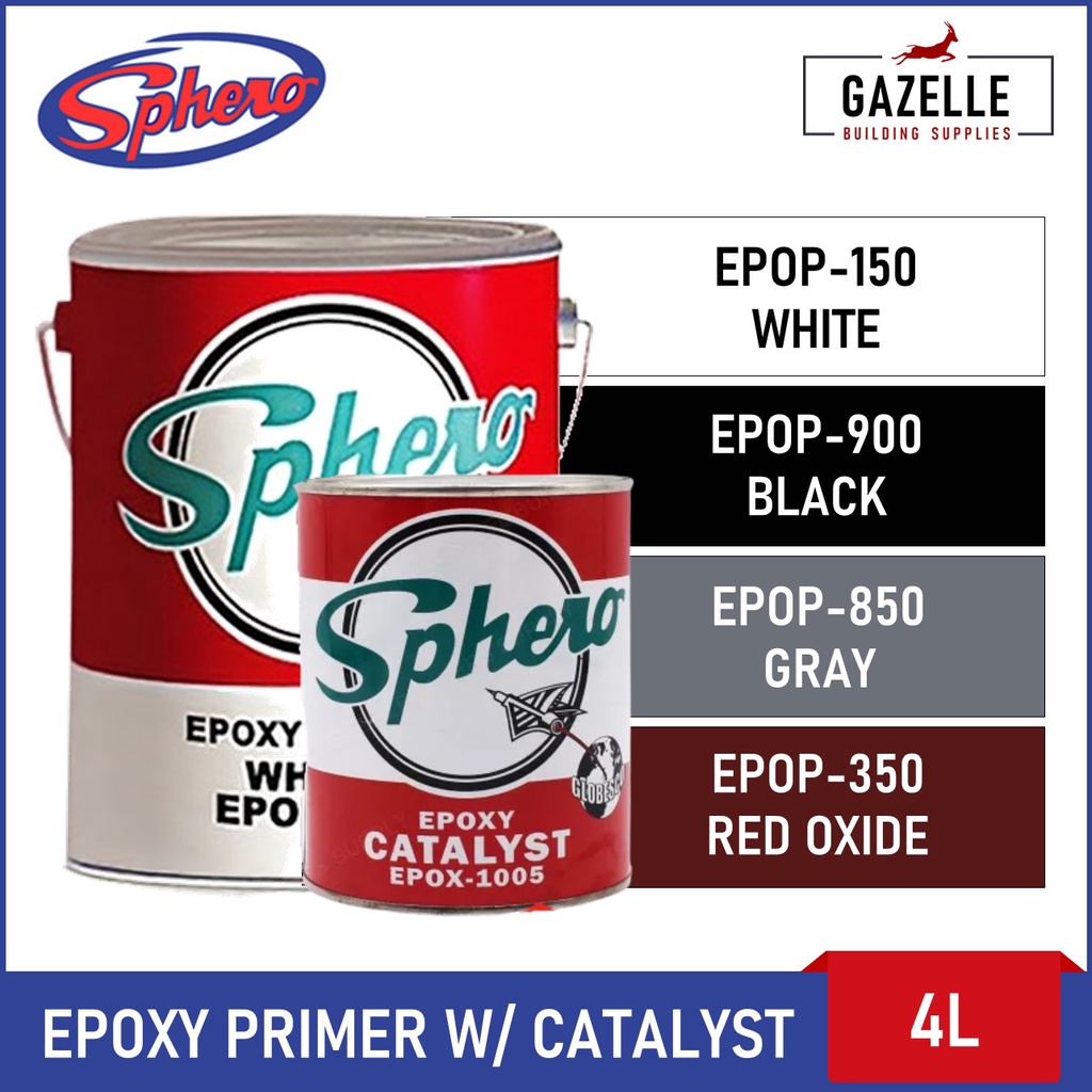 Sphero Epoxy Primer w/ Catalyst White / Red Oxide / Black - 4L | Shopee ...