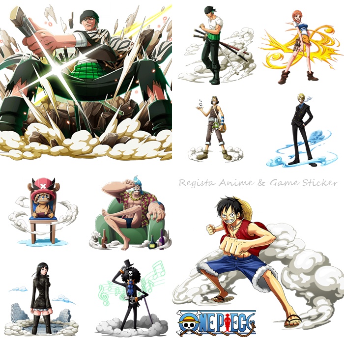 One Piece Sticker Pack 1 (Luffy, Zoro, Nami, Usopp, Sanji) 10 Stickers ...