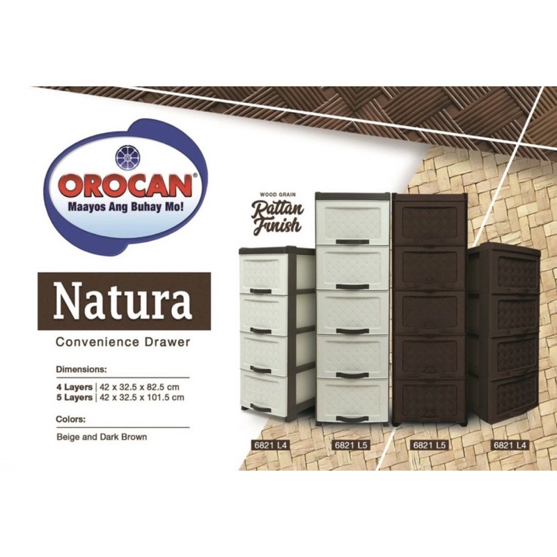 Natura 5layer Orocan Caha de Oro Cabinet BEIGE/BROWN | Shopee Philippines