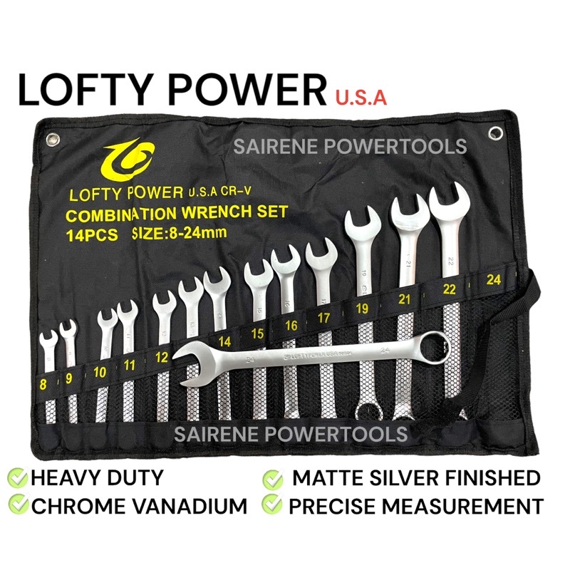 LOFTY POWER 14PC Combination wrench set High quality 8mm to 24mm ...