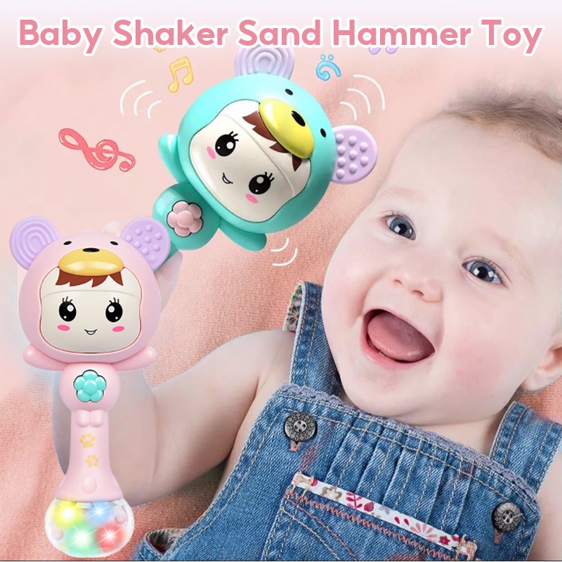 Baby Shaker Sand Hammer Toy Dynamic Rhythm Stick Rattles Musical ...