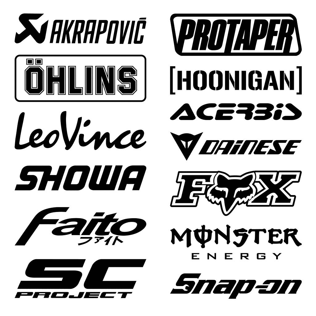 Sponsor Logo Cut Out Sticker Vinyl Waterproof part3 | Shopee Philippines