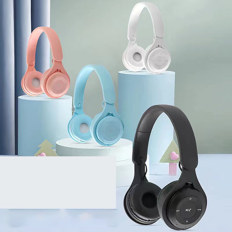 Y08 Macaron Colors Wireless Bluetooth Headphones Headset Microphone ...