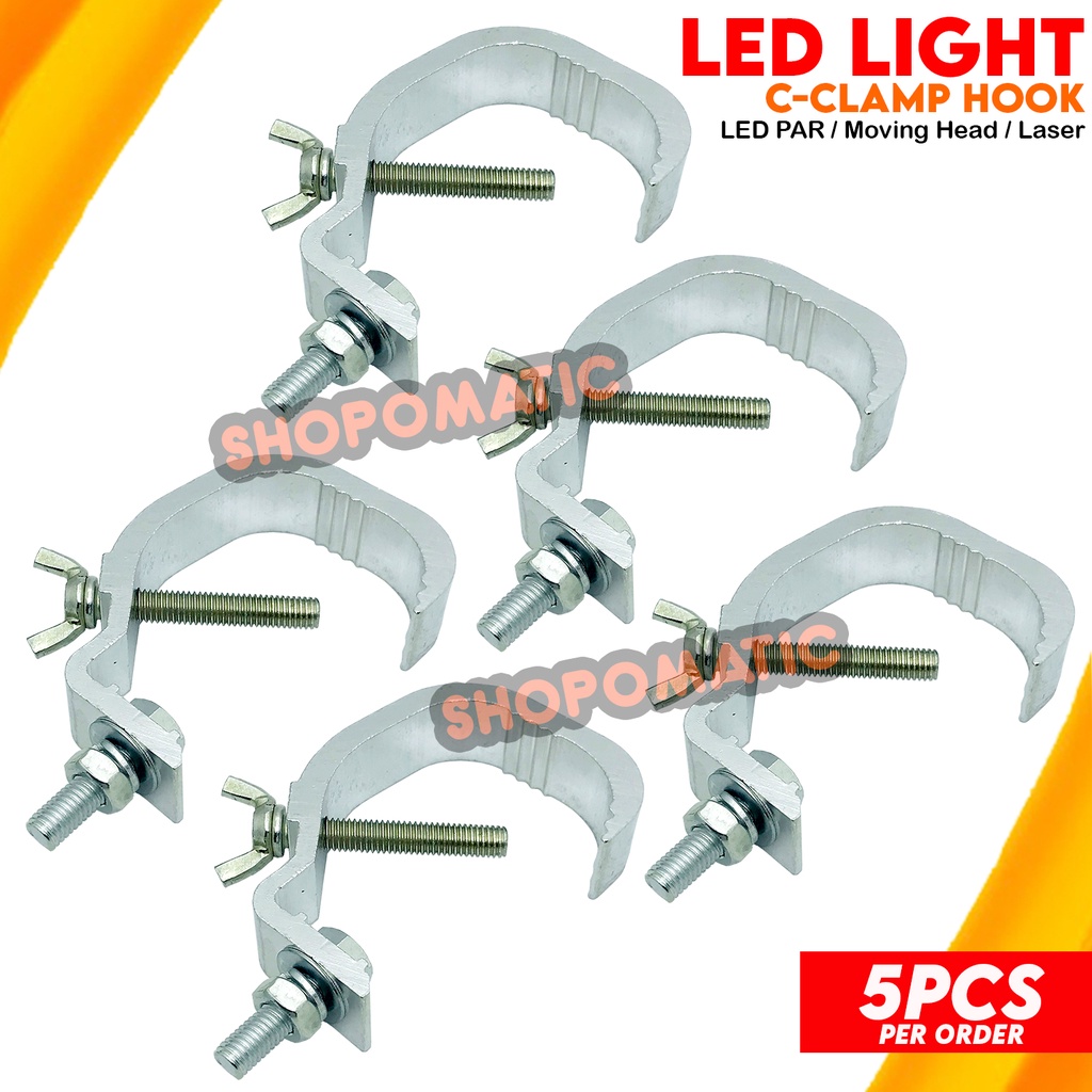 🟧 5PCS LED PAR / Moving Head / Laser / LED Light C CLamp Hook 🟧 ...