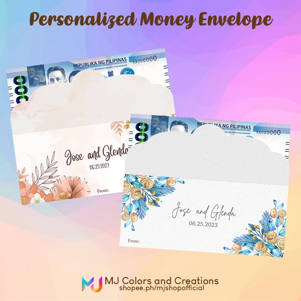 [BIG/LONG MONEY ENVELOPE] Personalized Wedding Angpao 10pcs/pack ...