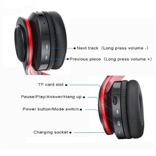 B39 Wireless Bluetooth Headphones Colored LED Lights Gaming OverEar ...