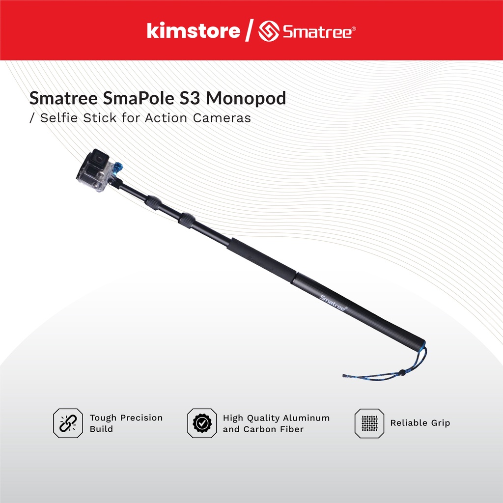 Smartree Smapole S3 Monopod Foldable Selfie Stick for Action Cameras ...