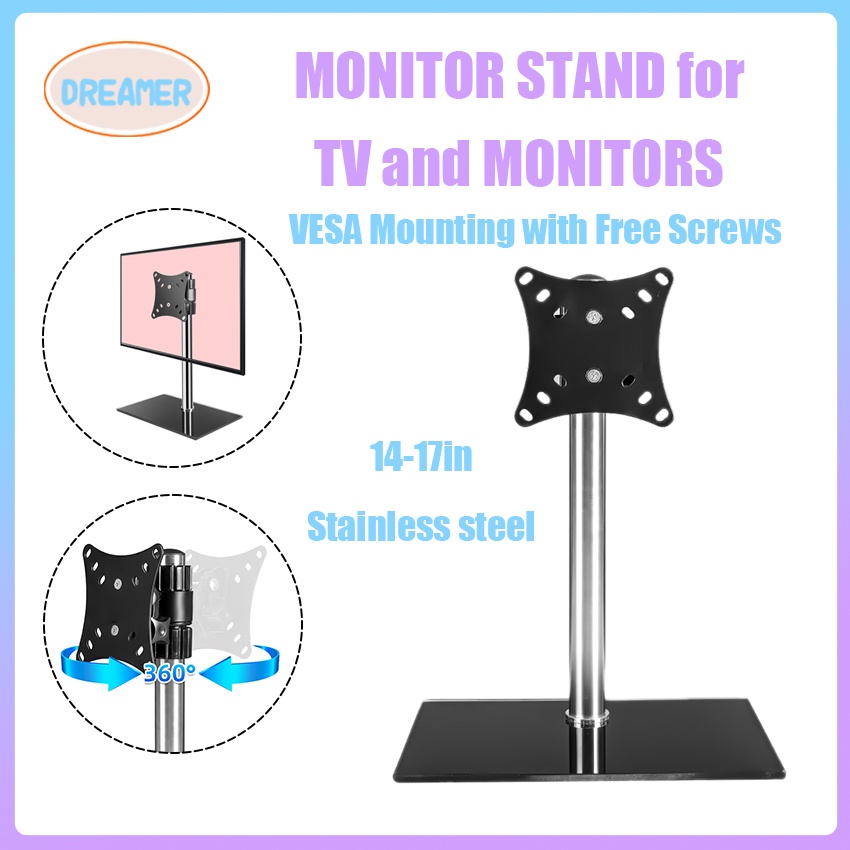 Universal Monitor Stand For TV And Monitors Adjustable Vesa Mounting ...