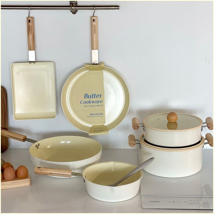 [CORELLE] BUTTER Cookware Induction Non Stick Pan Pot Made in Korea ...
