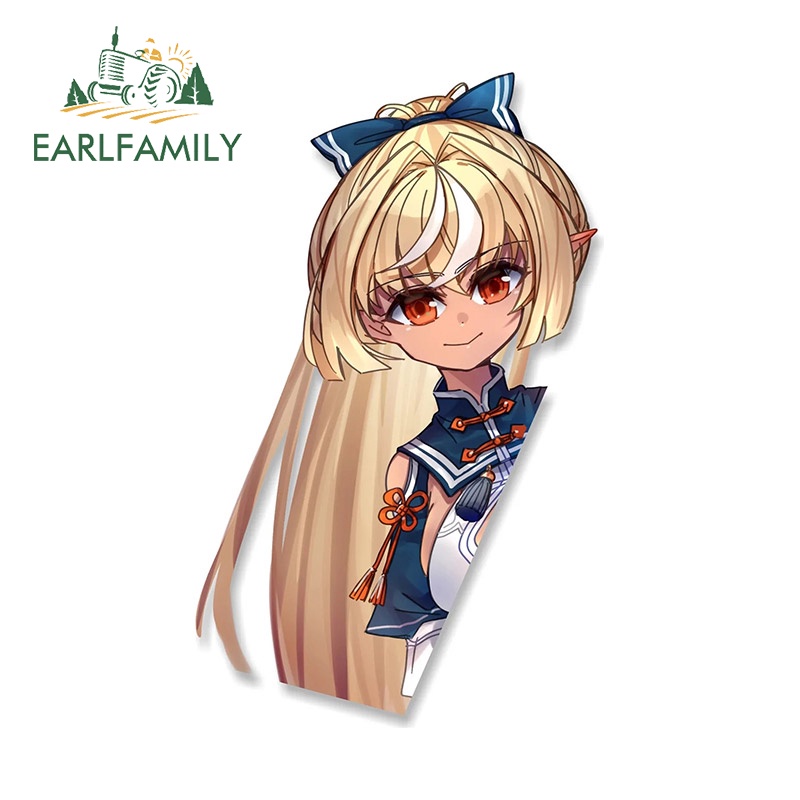 EARLFAMILY 13cm for Hololive Vtuber Shiranui Flare Car Stickers Vinyl ...