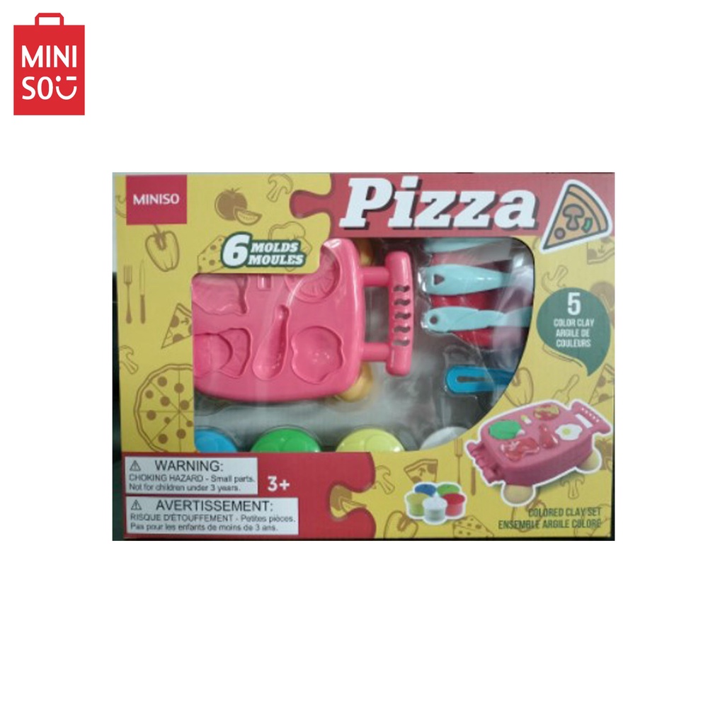 Miniso Pizza Machine Colored Clay - 5-color Clay 6 Molds | Shopee ...