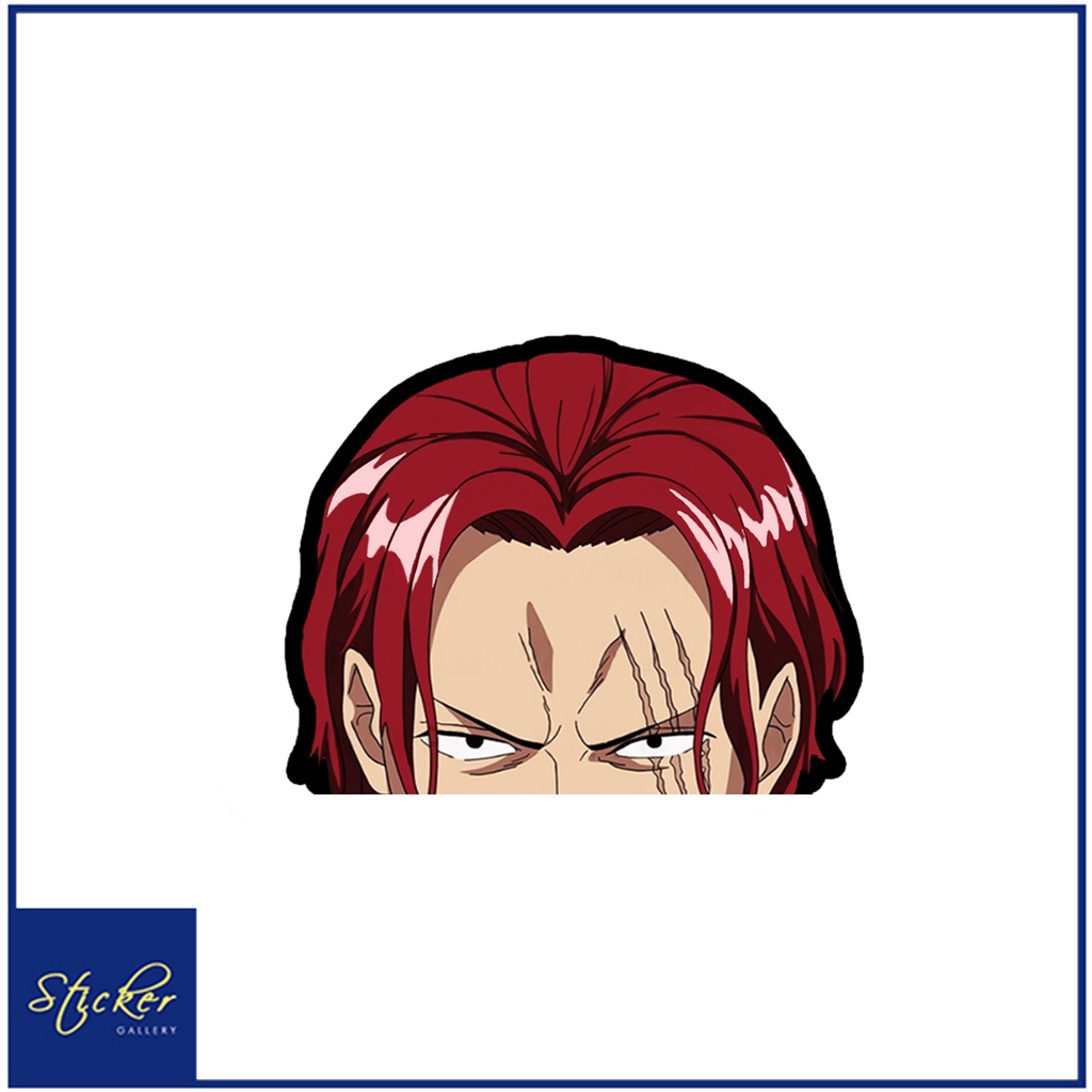RED HAIR SHANKS ONEPIECE ANIME PEEKER Waterproof Sticker | Shopee ...