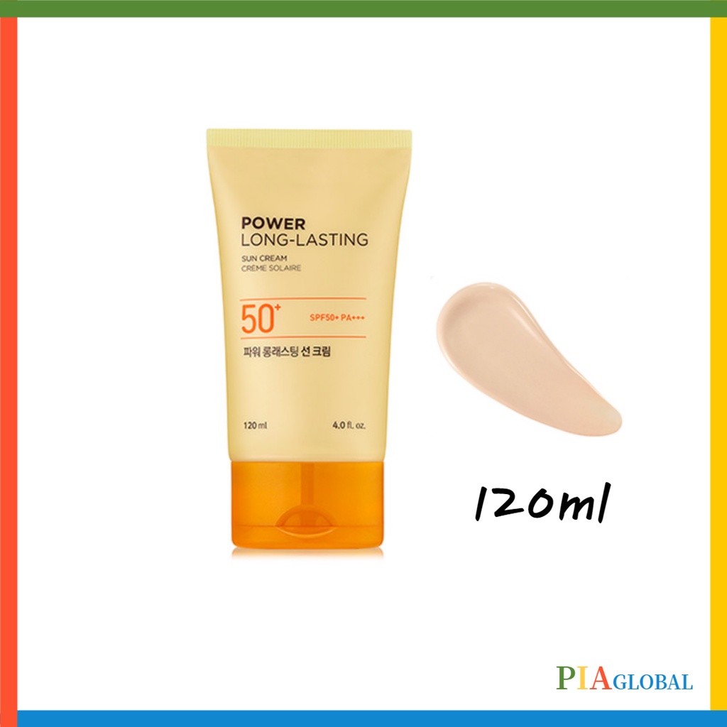 The Face Shop Power Long-Lasting Sun Cream SPF50+ PA+++ Sunscreen ...