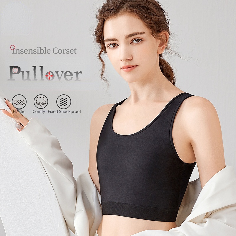 Pullover Chest Binder Super Flat Breathable Sports Bra Comfortable ...