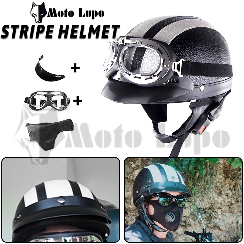 Motorcycle Half Helmet Half Face Safety Helmet Bicycle Helmet With ...