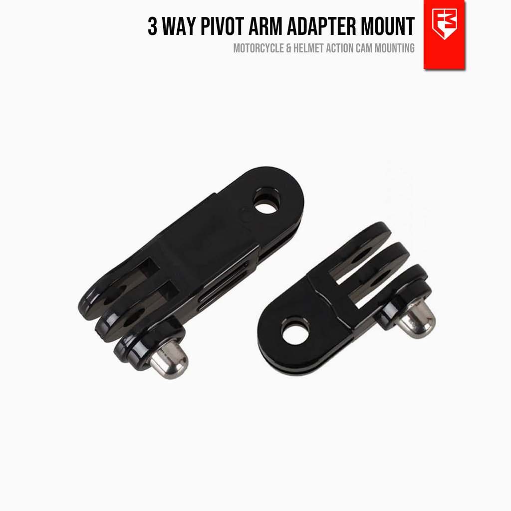 3 Way Pivot Arm Mount Mounting Action Cam Motorcycle Helmet | Shopee ...