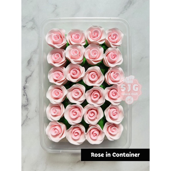 part 5 rose in container rose in wire edible sugar flowers cake toppers ...