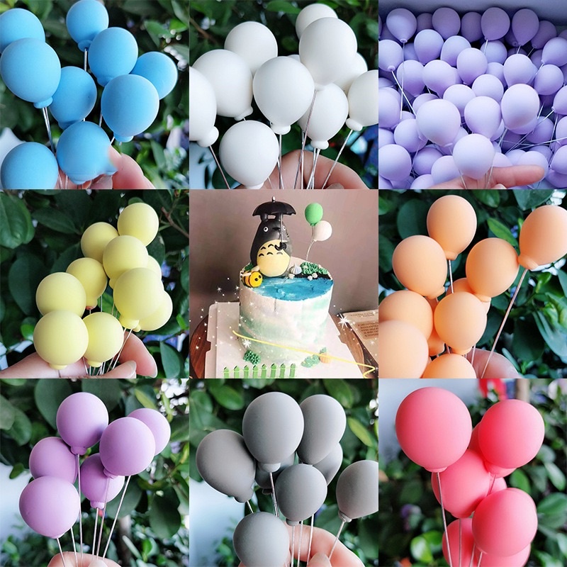 5pcs Balloon Topper Soft Balloon Topper Pastel Colors Cake Topper Cake ...