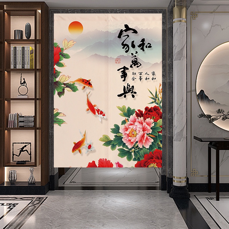 New Chinese Style Cloth Door Curtain Rich Bamboo Bedroom Living Room ...
