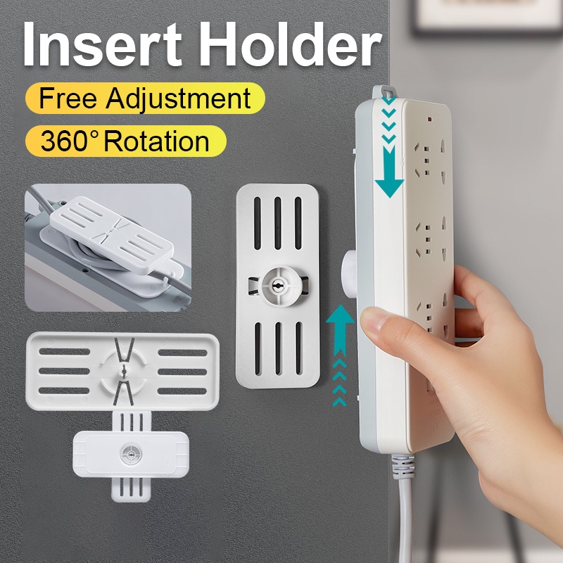 Self-adhesive Socket Fixer Wall-Mounted Sticker Punch-free Plug Fixer ...