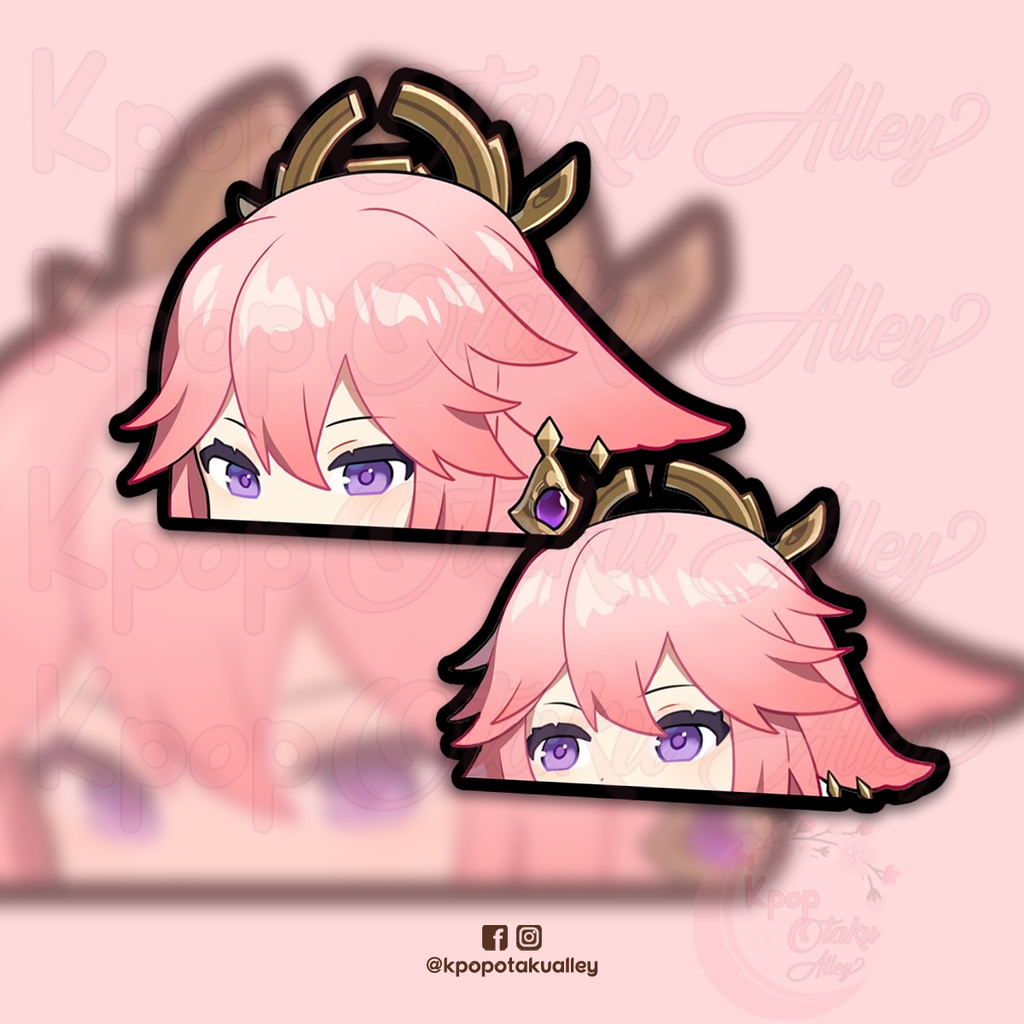 Yae Miko - Genshin Impact Peeker Sticker ver A | Kpop Otaku Alley ...
