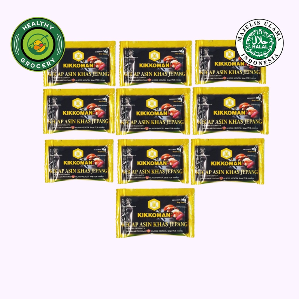 Kikkoman Halal Soy Sauce all Purpose Sachet 5 ml 10 pcs Kikkoman Soy ...
