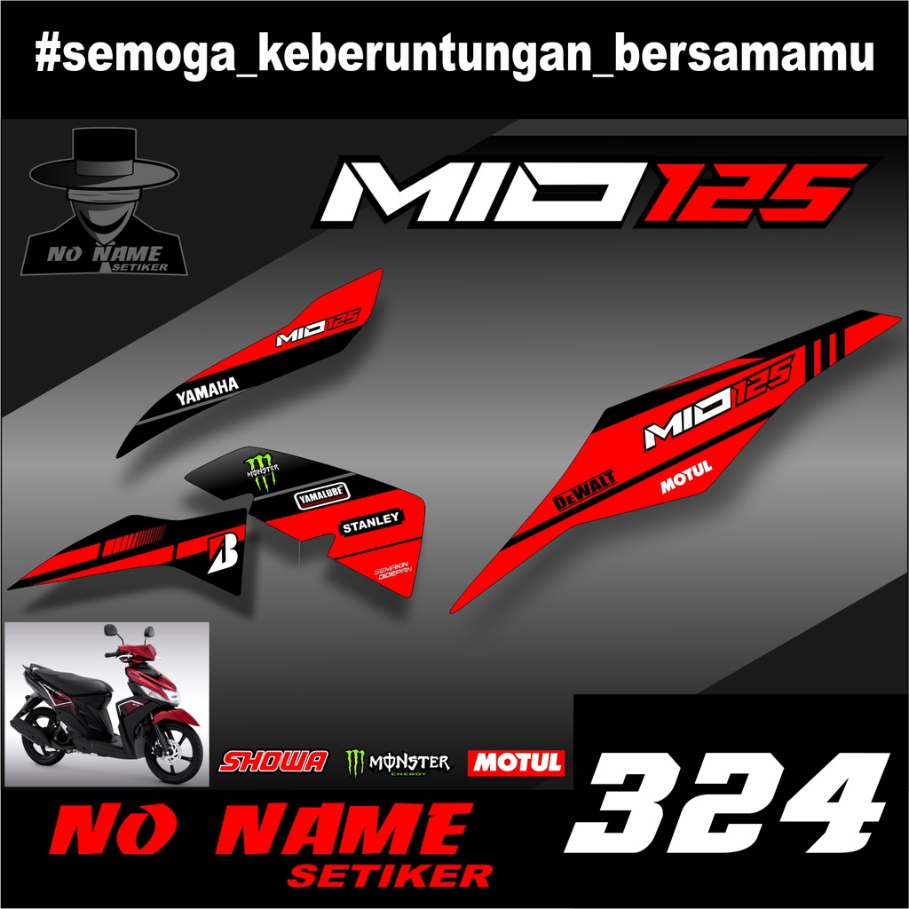 Mio m3 Striping Sticker (324) - decal Striping Sticker for motorbike ...
