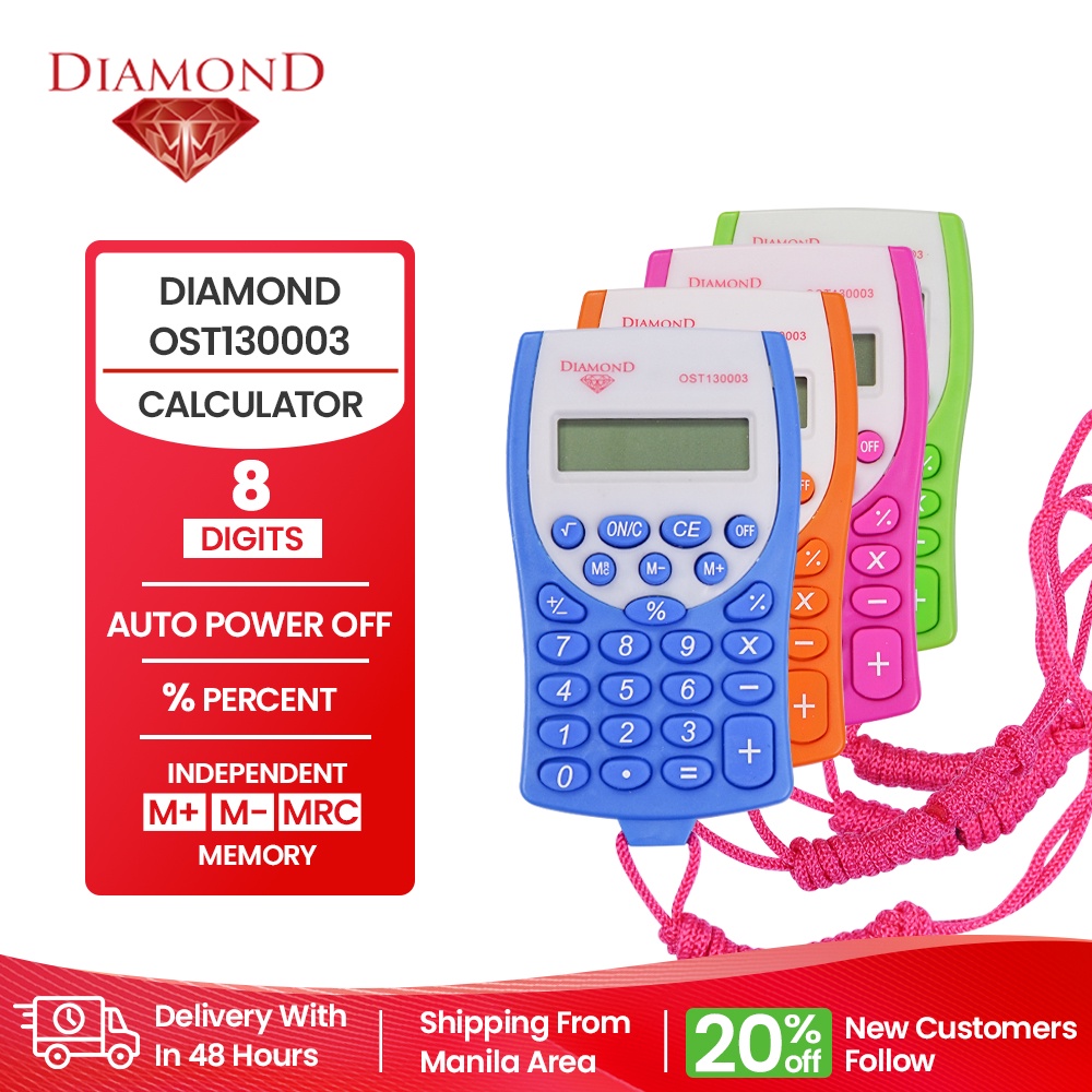 OST130003 DIAMOND CALCULATOR 829333 school supplier | Shopee Philippines