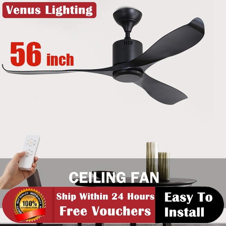 56 Inch Ceiling Fan With Remote Control Ceiling Fan Big Size 6 Speeds ...