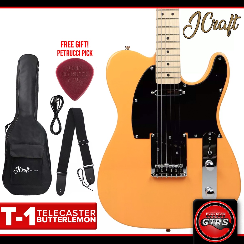 JCraft Classic Series T-1 Telecaster Electric Guitar with Free ...