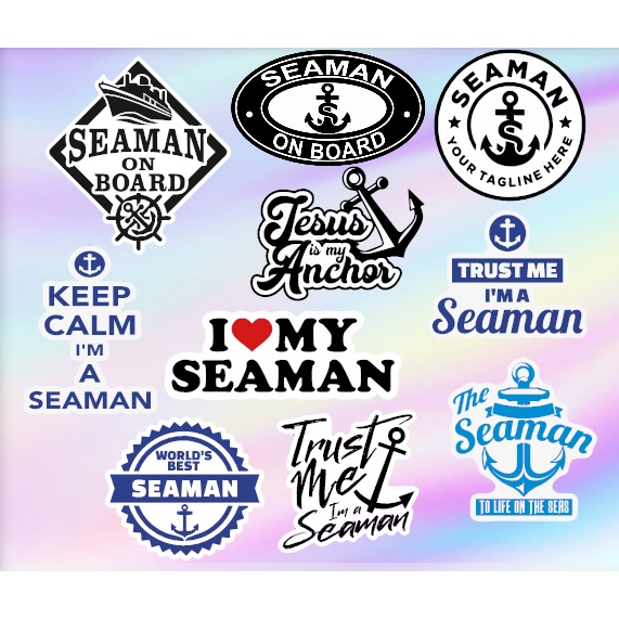 Seaman Sticker Vinyl Printed Waterproof Fadeproof Motorcycle Sticker ...