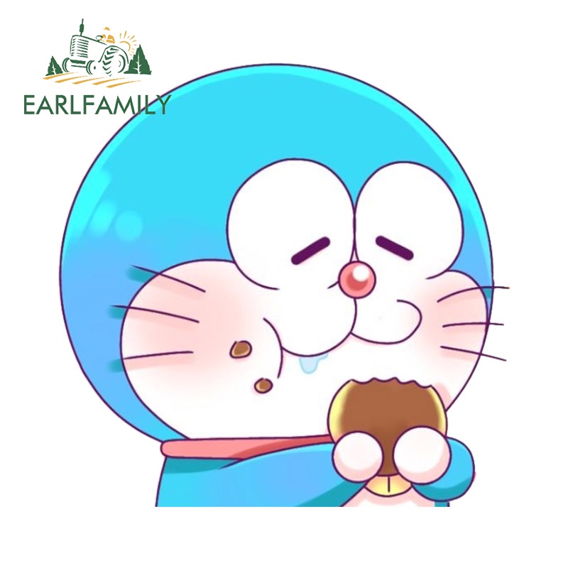 EARLFAMILY 13cm x 12.4cm Doraemon Cartoon Car Sticker Windows Decal ...