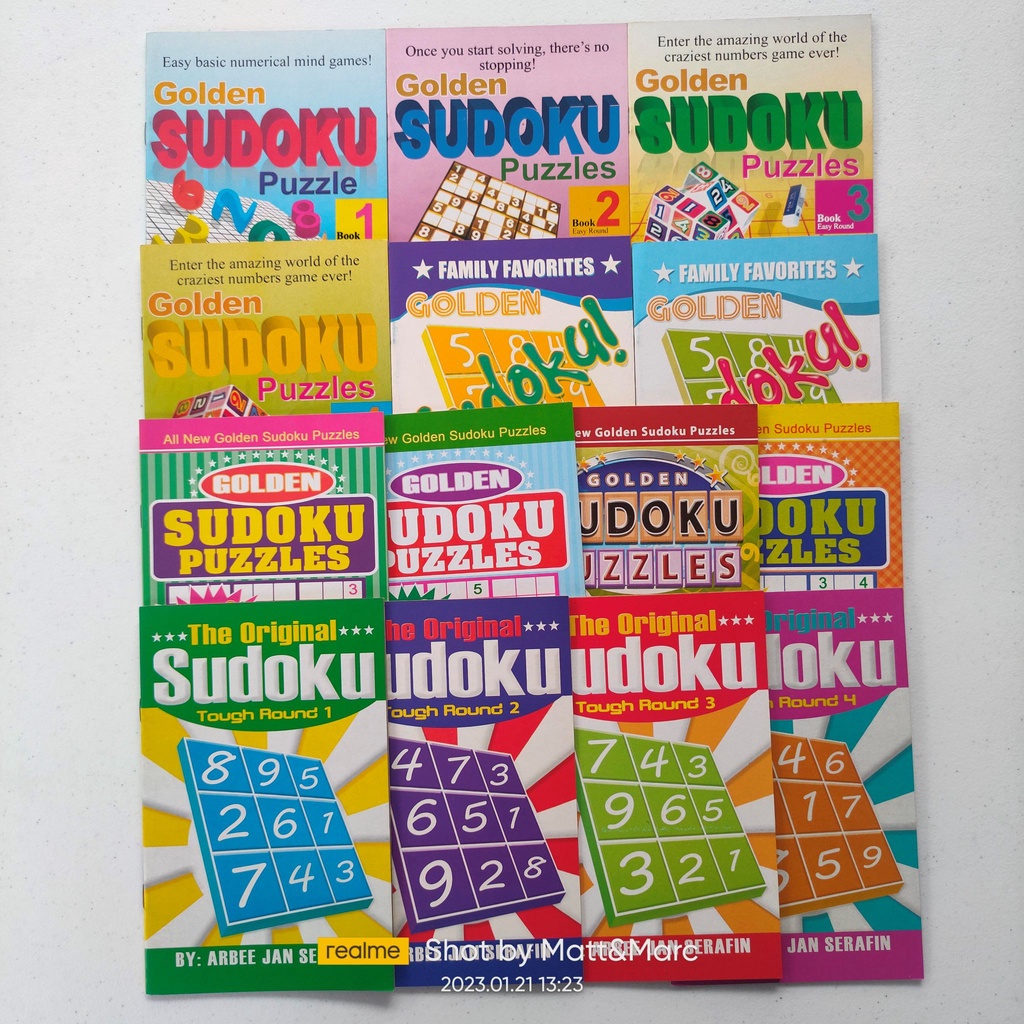 Sudoku Puzzles with answers at the back Easy Average Tough rounds ...