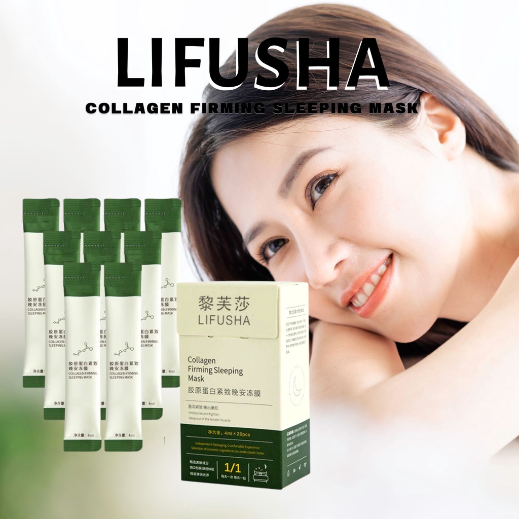 J.C LIFUSHA 20Pcs Collagen Gelly Sleep Face Mask Firm Skin Moisturizing ...